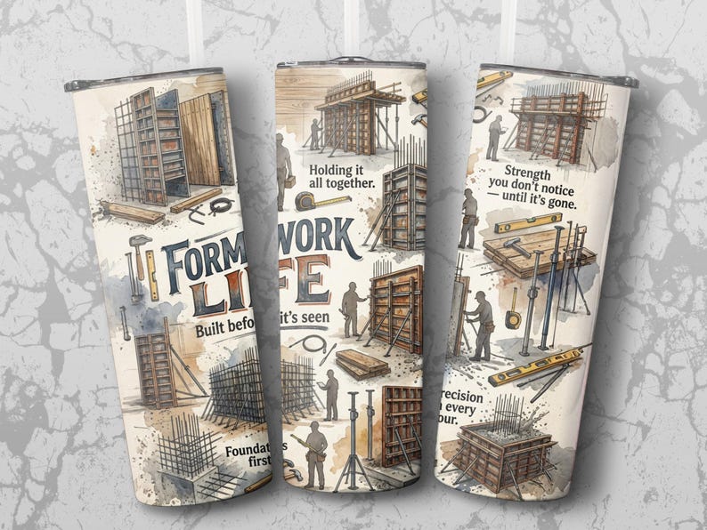 Formwork Life Digital Download, Construction Tumbler Wrap, High ...