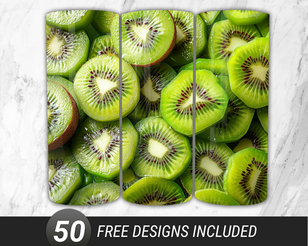 Kiwifruit 20 Oz Skinny Tumbler Design, Kiwi Fruit Digital Download PNG ...