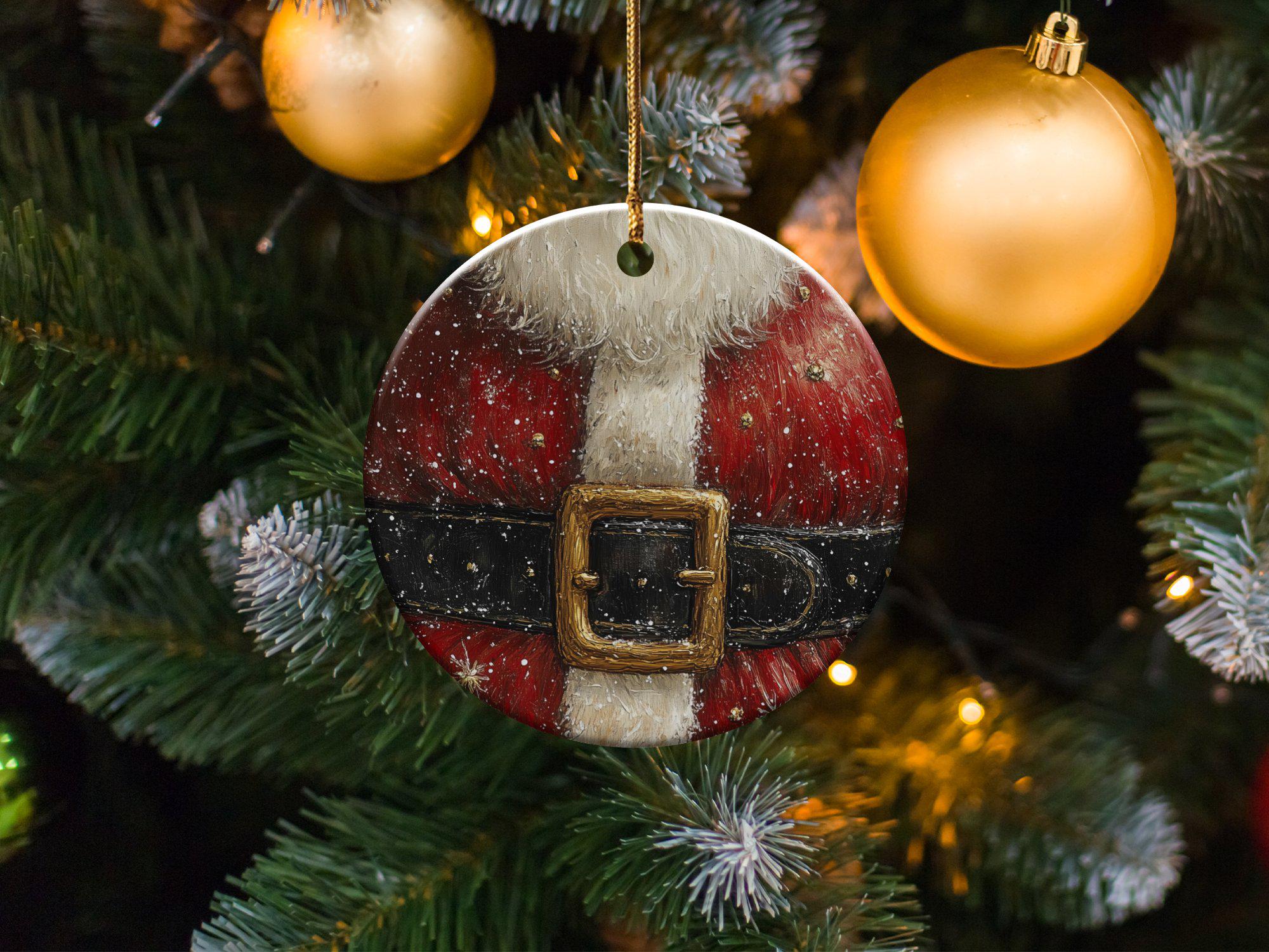 Santa Claus Belt Ornament PNG: Festive Christmas Design (digital ...