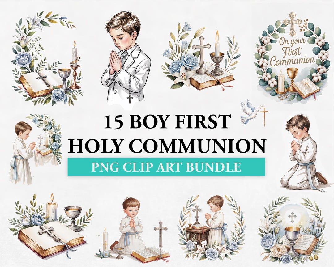 My First Holy Communion PNG, Praying Boy First Communion Clipart, Holy ...