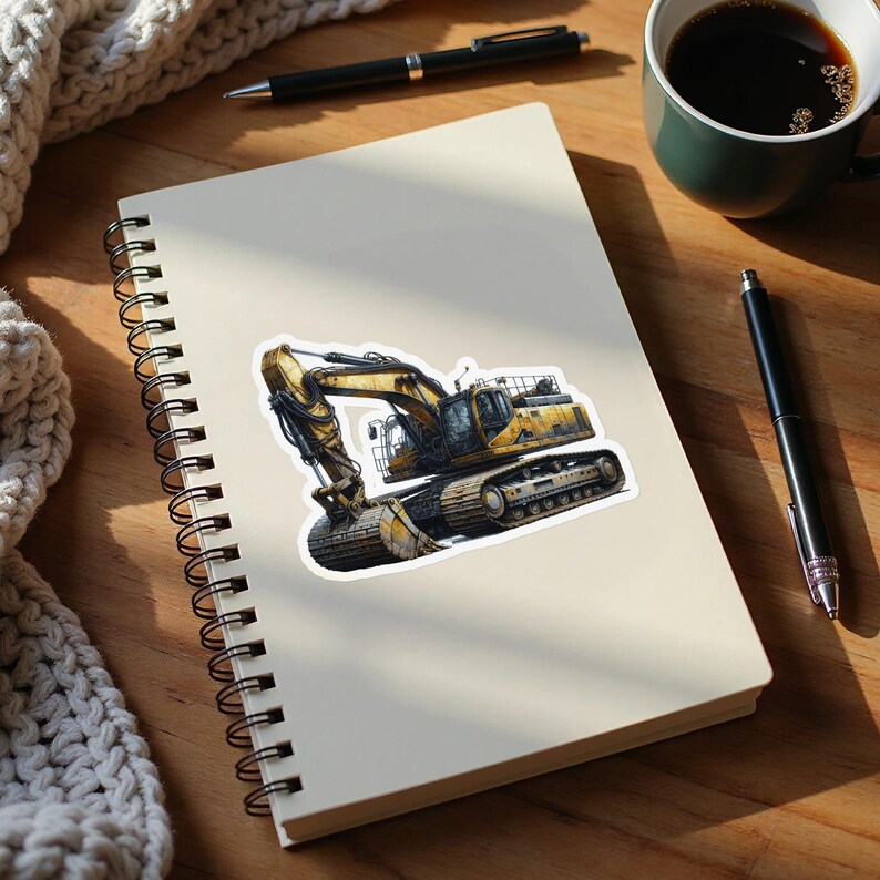Excavator Png Digital, Construction Vehicle Clipart, Heavy Equipment Image, 300 DPI Transparent ...