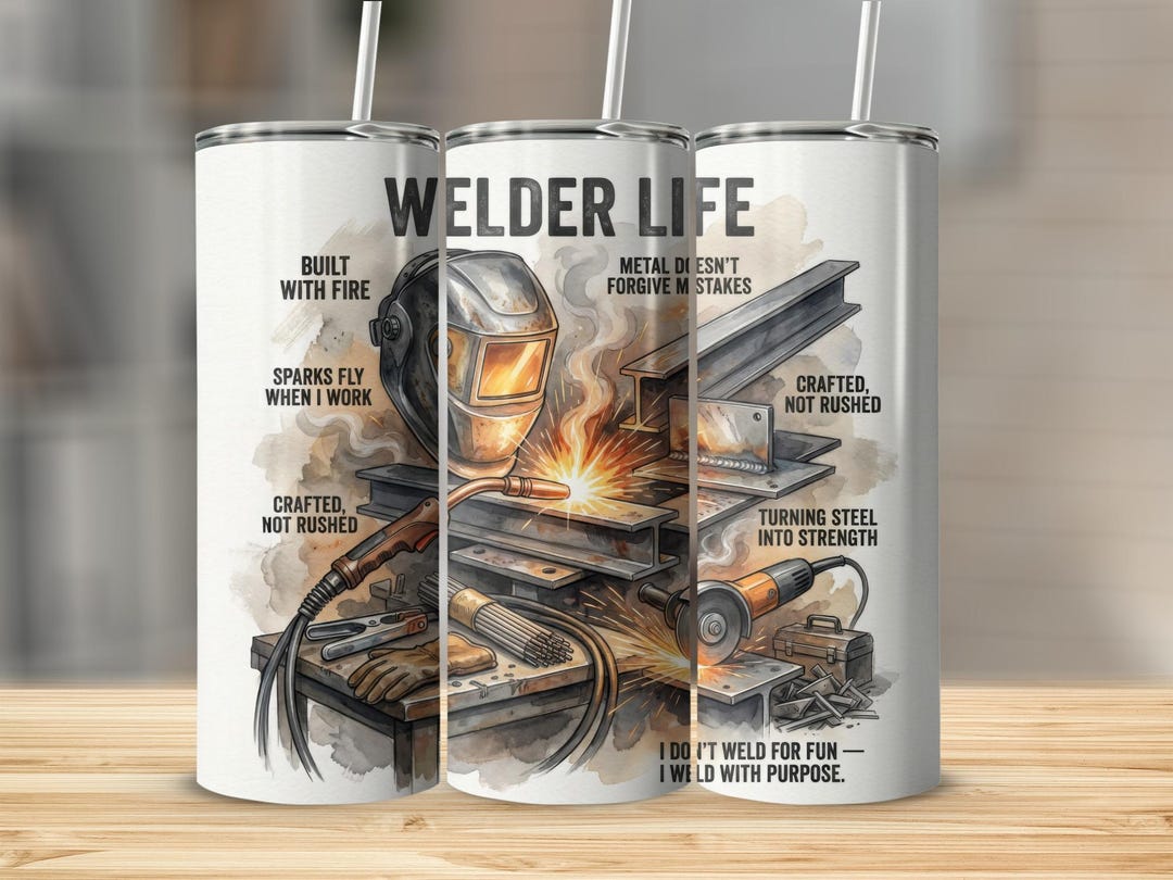 Welder Life Digital Tumbler Wrap, Welding Helmet, Steelworker Gift ...