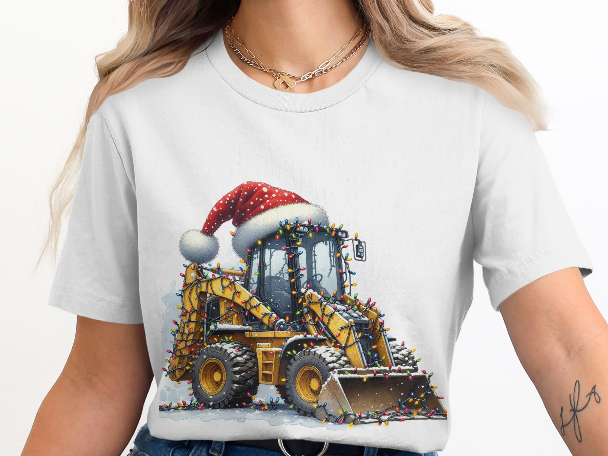 Christmas Backhoe PNG, Santa Hat Excavator Clipart (digital Download ...