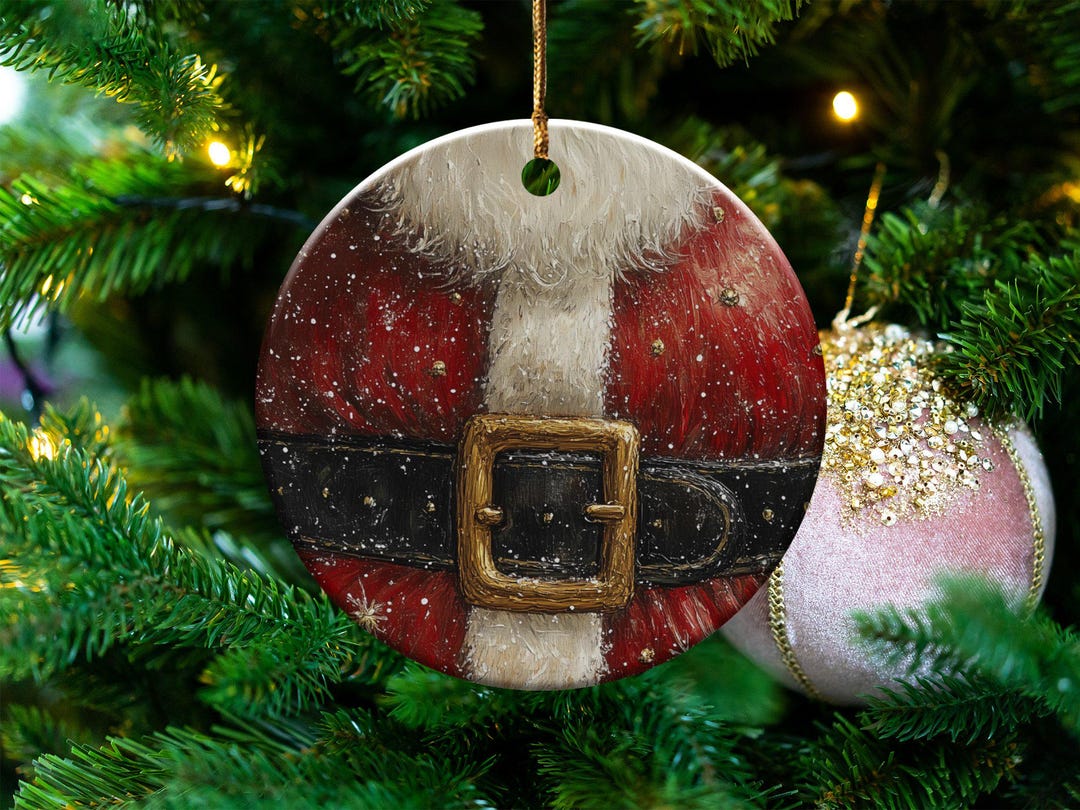 Santa Claus Belt Ornament PNG: Festive Christmas Design (digital ...