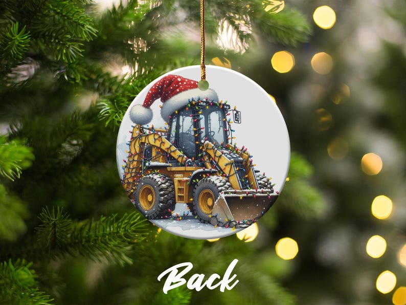 Christmas Backhoe PNG, Santa Hat Excavator Clipart (digital Download ...
