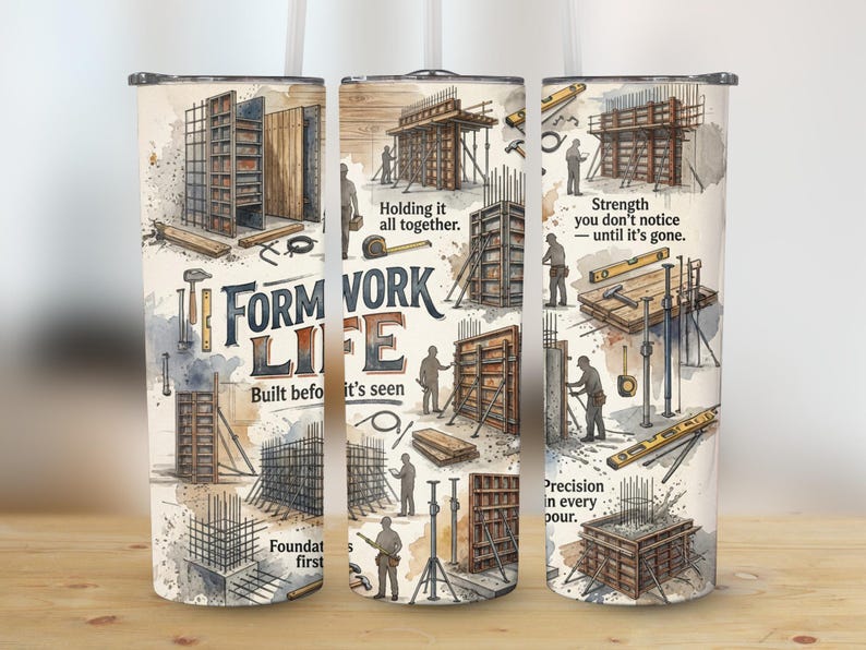Formwork Life Digital Download, Construction Tumbler Wrap, High ...