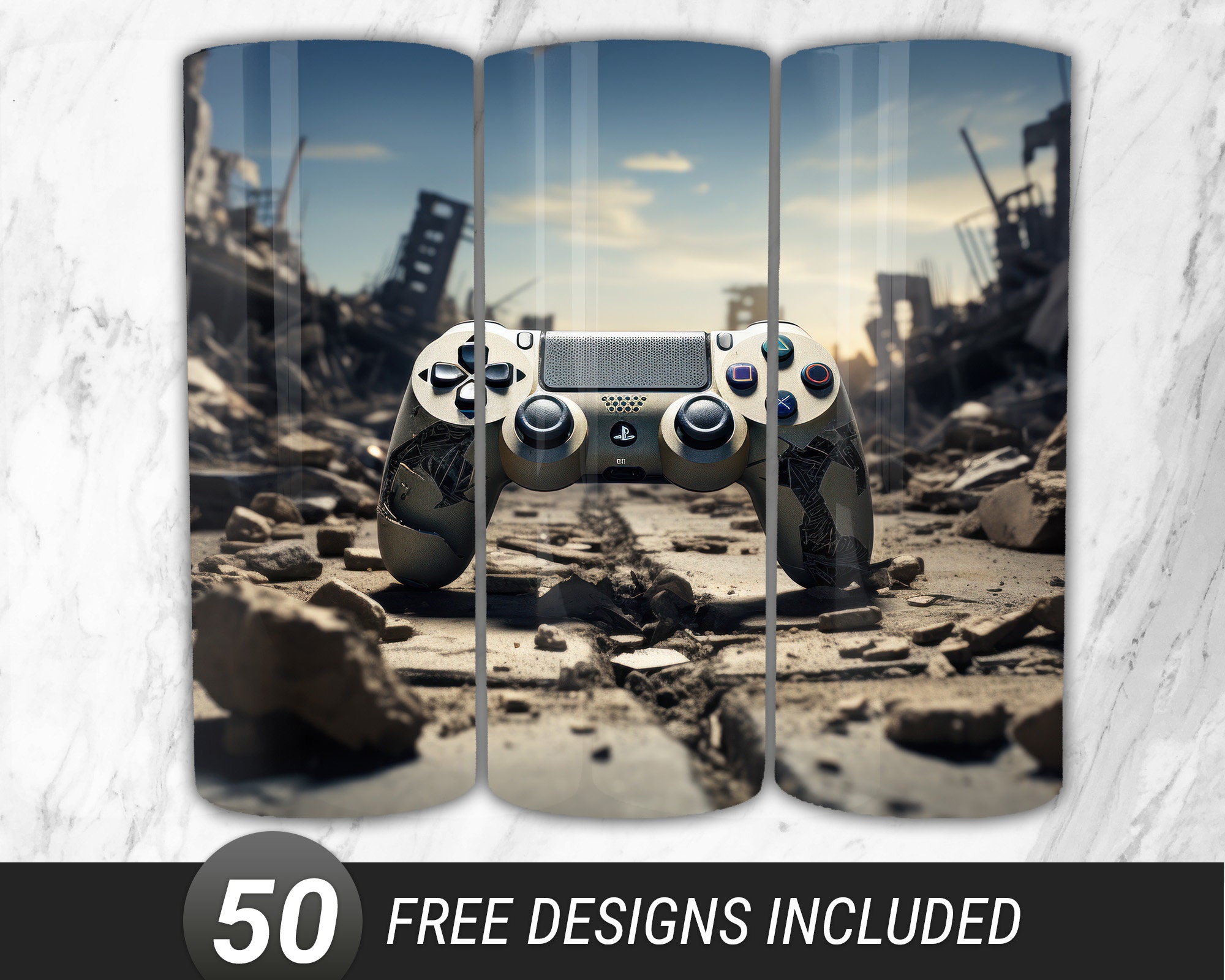 Video Game Controller Tumbler Wrap PNG, Gamer Tumbler Wrap 20oz Skinny ...