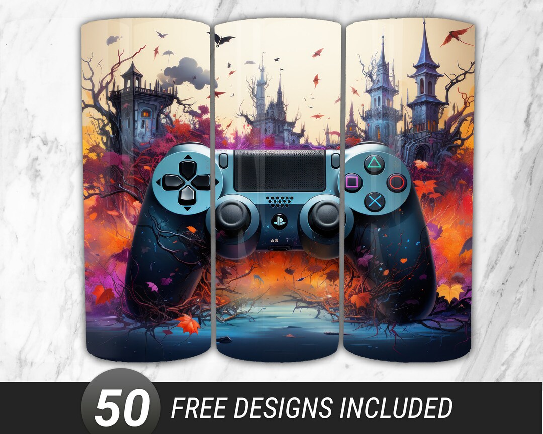 Halloween Video Game Controller Tumbler Wrap PNG Spooky Gamer - Etsy
