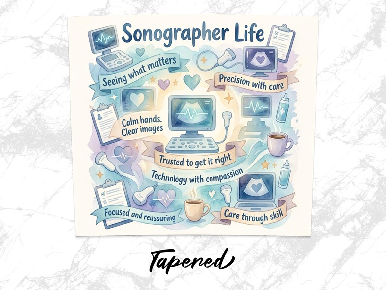 Sonographer Life Digital Download, Ultrasound Tech Gift, Tapered ...