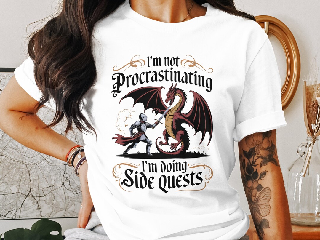 Side Quests Gamer T-shirt, Funny RPG Tee Gift (digital Download) - Etsy