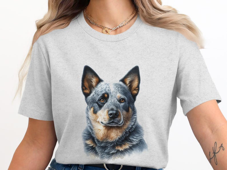Blue Heeler Dog Png, Australian Cattle Dog Art, Transparent Digital ...