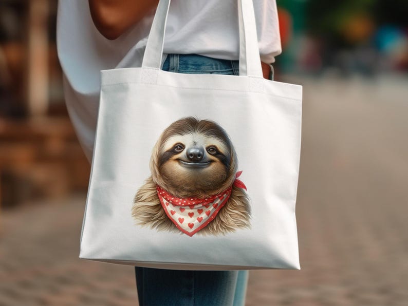 Valentine Sloth PNG, Valentines Day PNG, Sloth With Hearts, Digital ...