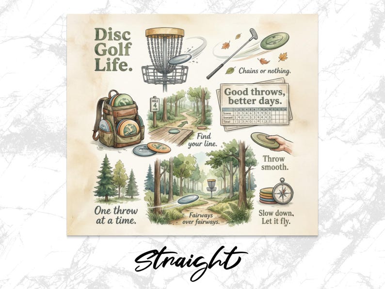 Disc Golf Tumbler Wrap, Digital Download, Golf Life Png, Golf Lover ...