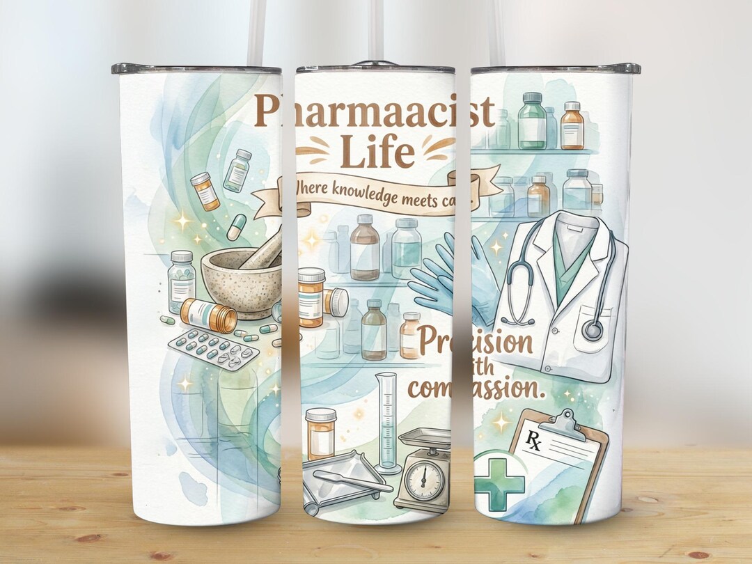 Pharmacist Life Digital Download, Pharmacy Art, High-resolution Tumbler ...
