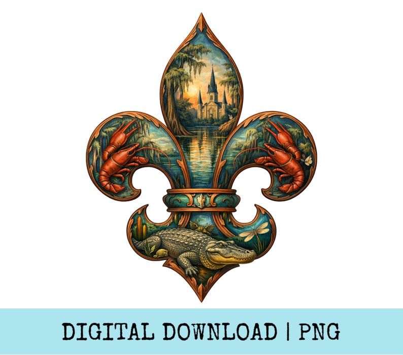 Fleur De Lis Louisiana Art, Church, Crawfish, Alligator, PNG Clipart ...