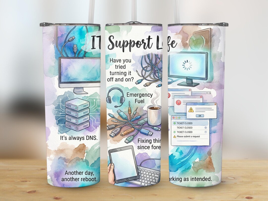 IT Support Life Digital Download, Funny Tech Support Design, Computer ...