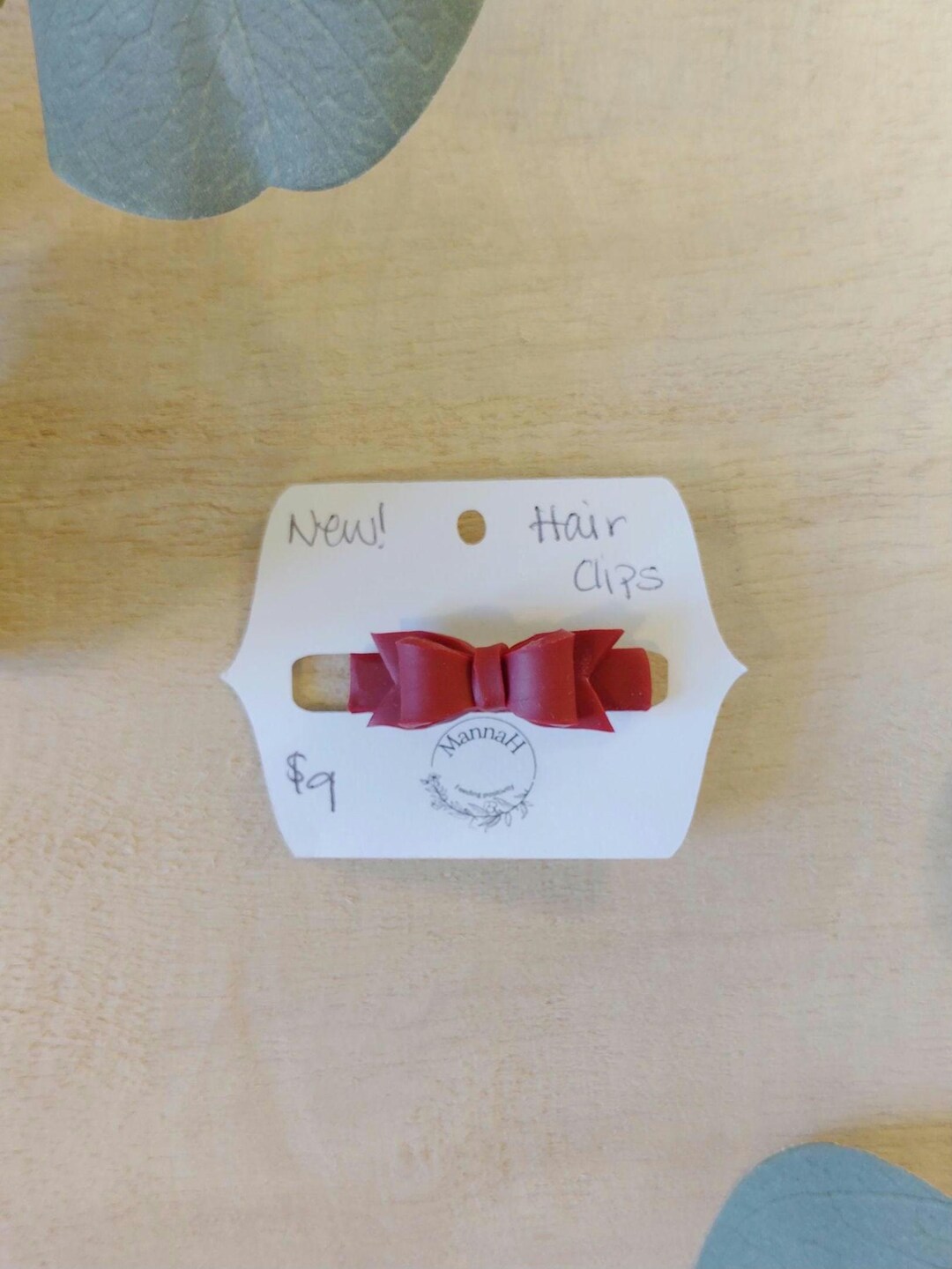 Red Bow Hair Clip, Polymer Clay Hair Clips, Trendy Bows, Hair ...