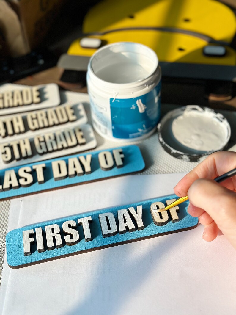 Customized First and Last Day of School Wooden Sign Personalized Back ...
