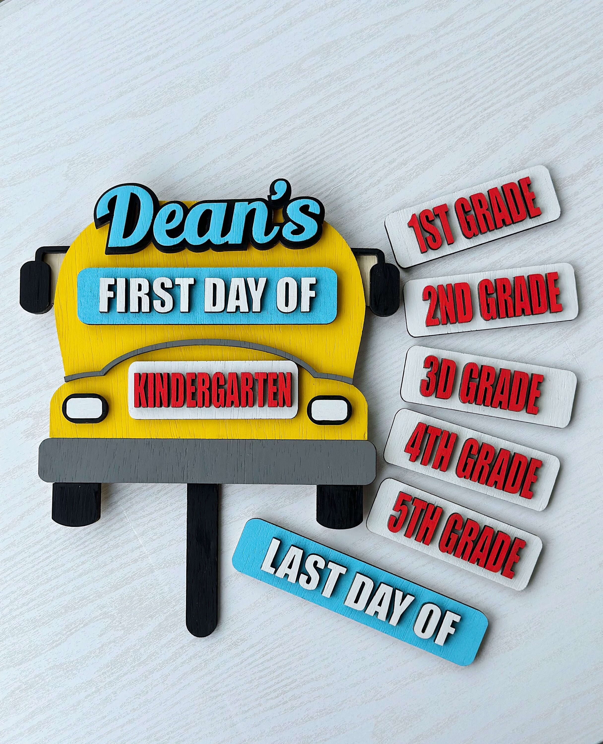 Customized First and Last Day of School Wooden Sign Personalized Back ...