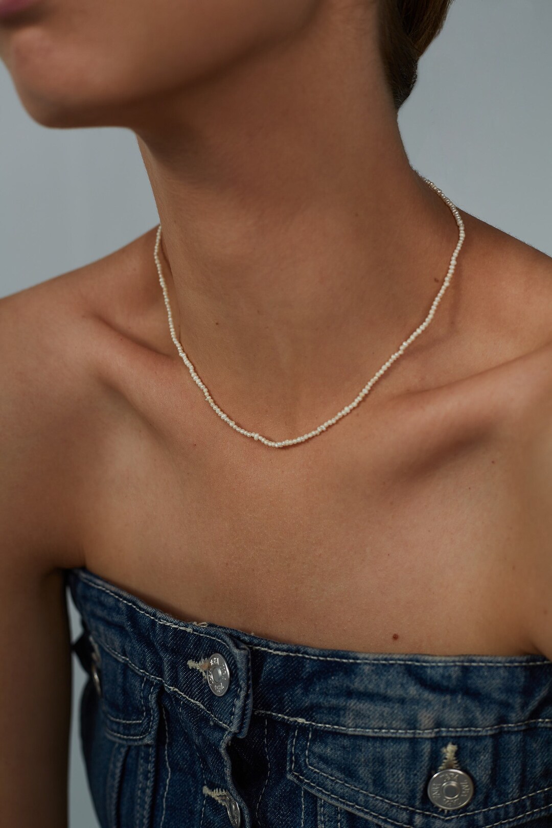 Minimal Small Pearl Necklace, Everyday Wear Woman Jewelry, Gift for ...