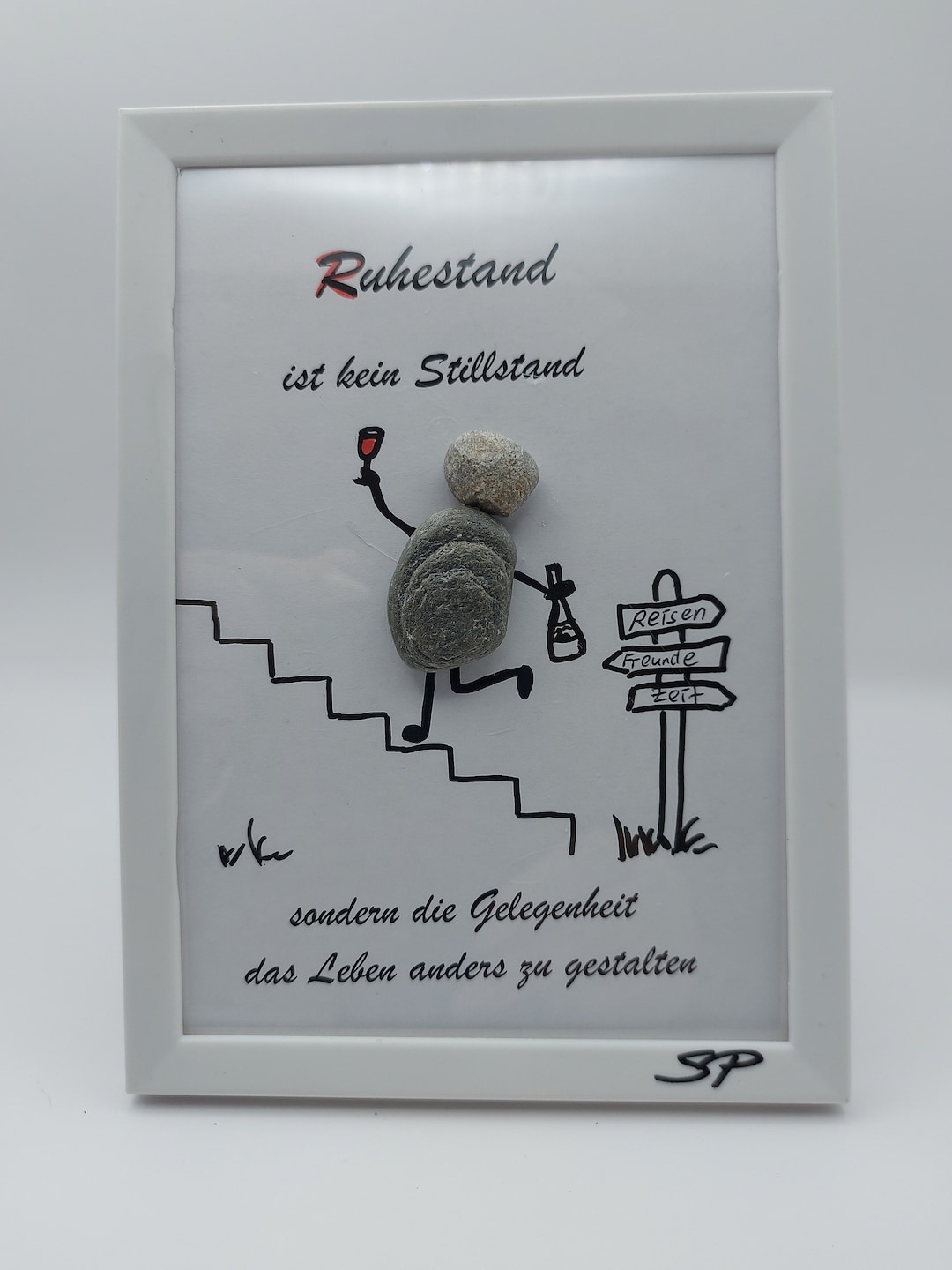 Steinbild Ruhestand zur Pension Geschenkidee - Etsy.de