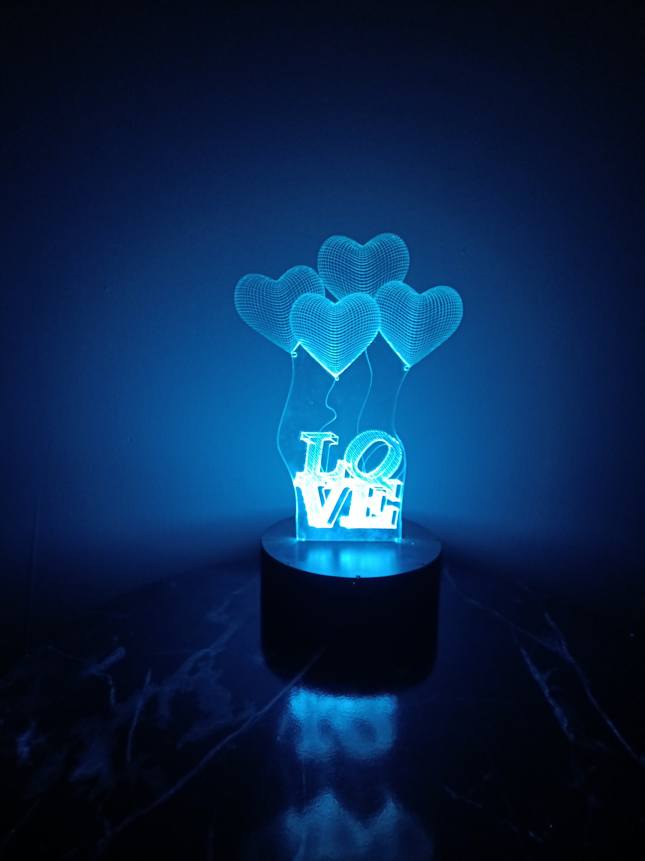 Lover Themed Night Light, Heart Night Light, Lover Gift, Desk Lamp - Etsy