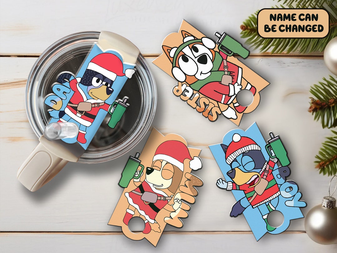 Personalized Bluey Stanley Cup Name Plate Boujee Bluey - Etsy