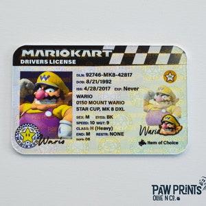 Custom Kart Racing ID Card | Gag License | Racing Video Game Gift - Etsy