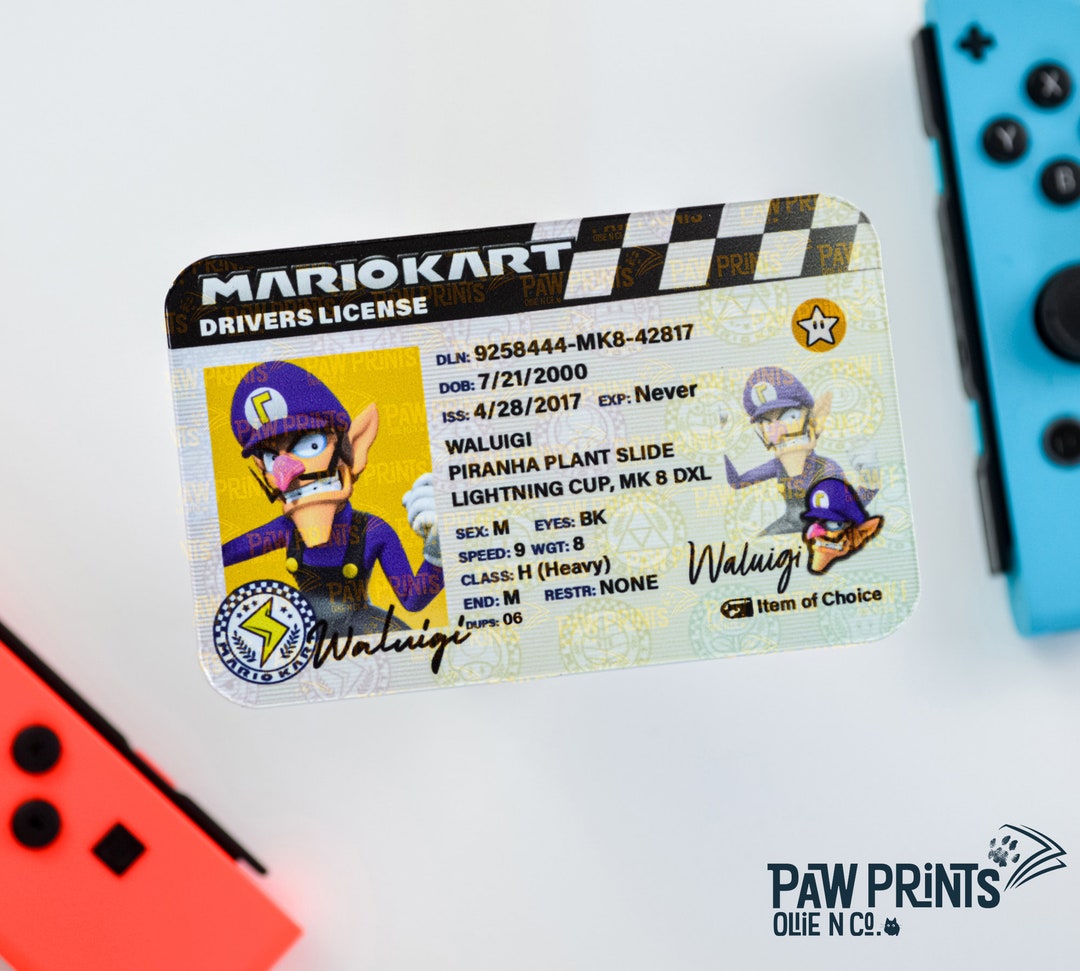 Custom Kart Racing ID Card | Gag License | Racing Video Game Gift - Etsy