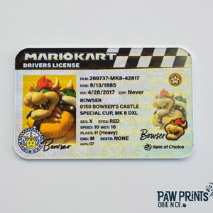 Kart Racing ID Card | Gag License | Racing Video Game Gift | - Etsy