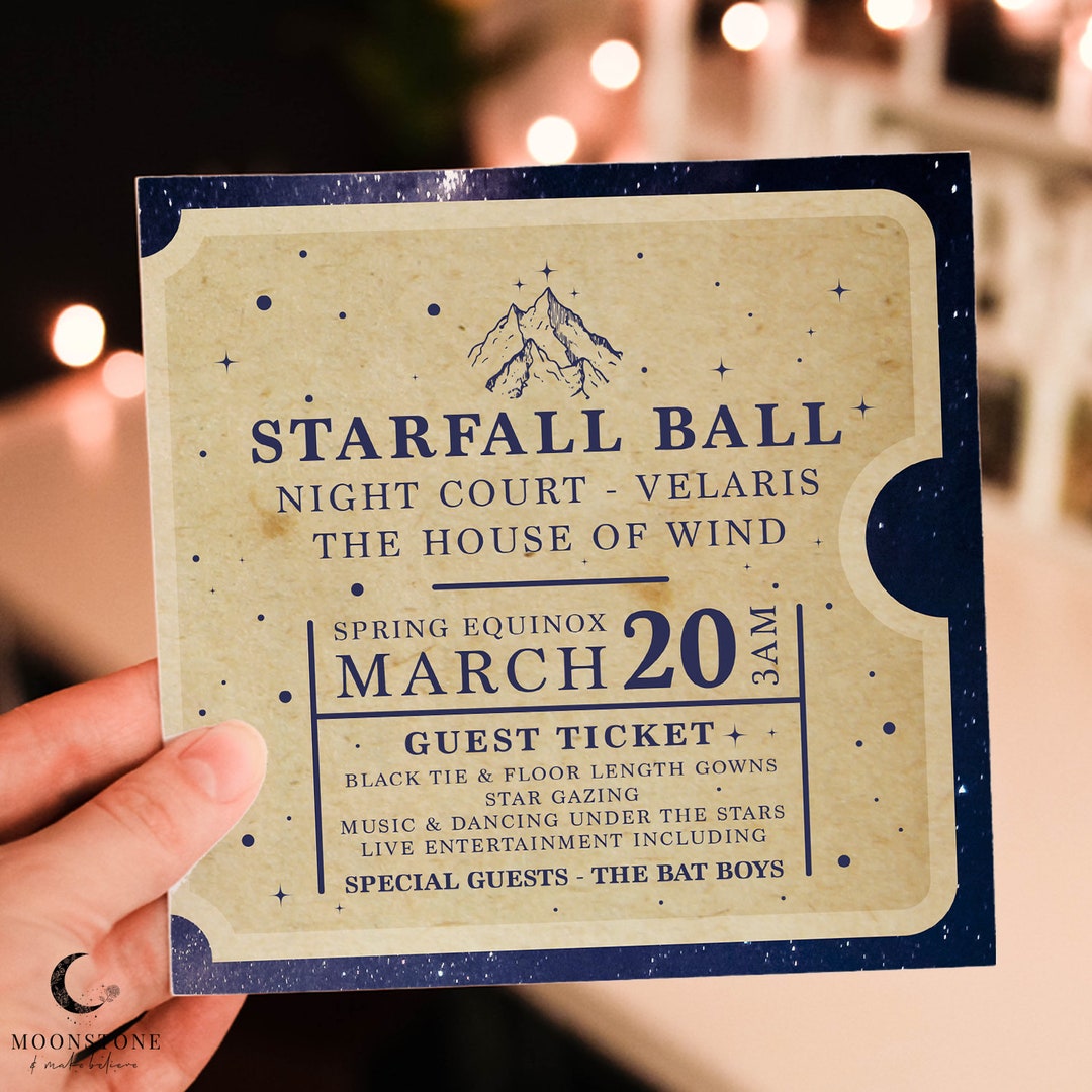 ACOTAR Starfall Ball Card: Velaris Birthday (kraft Envelope) - Etsy