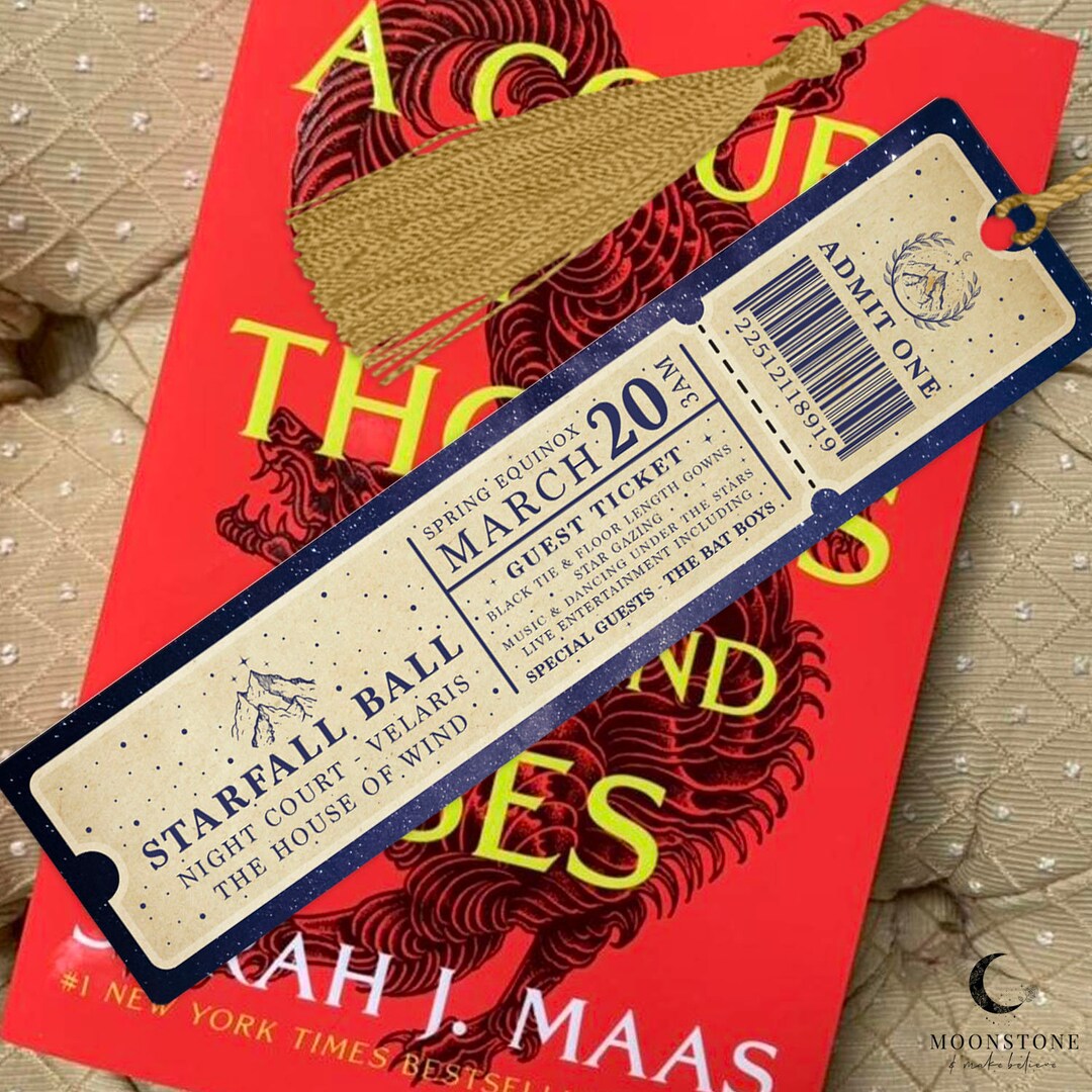 Starfall Ball Bookmark ACOTAR Velaris to the Stars That Listen Feyre ...