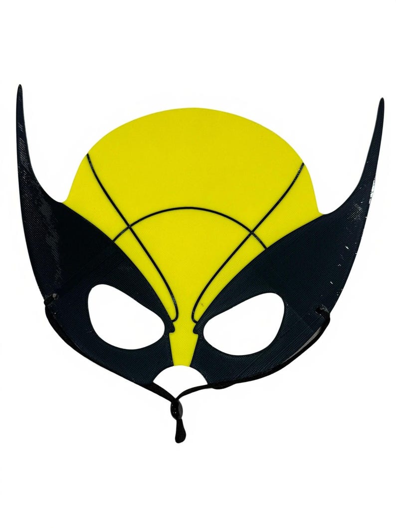 3D Printed Yellow & Black Hero Mask | Wolverine Inspired Cosplay ...