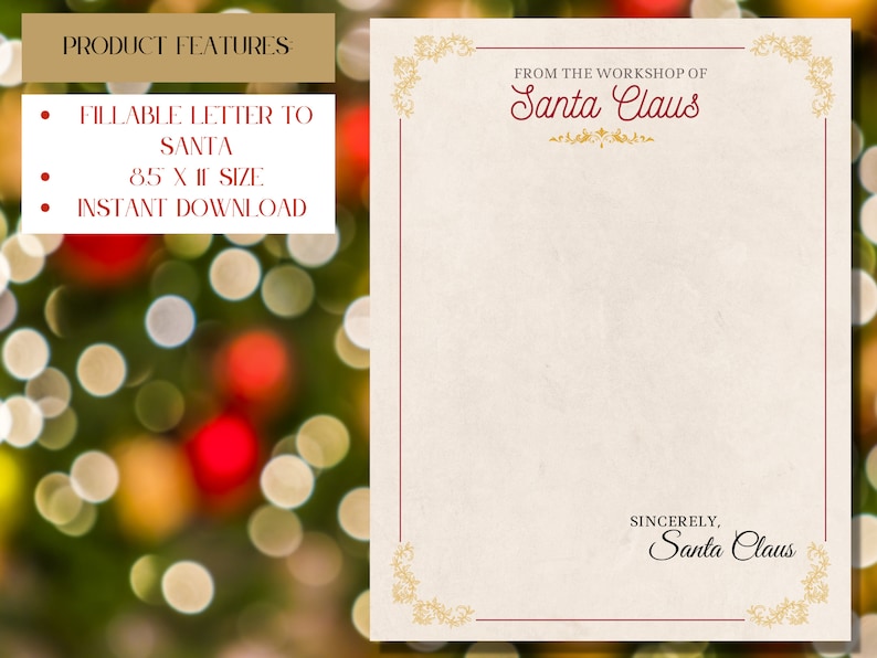 Letter From Santa Digital Download - Etsy