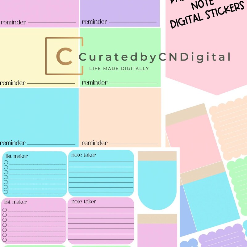 Pastel Sticky Notes - Etsy