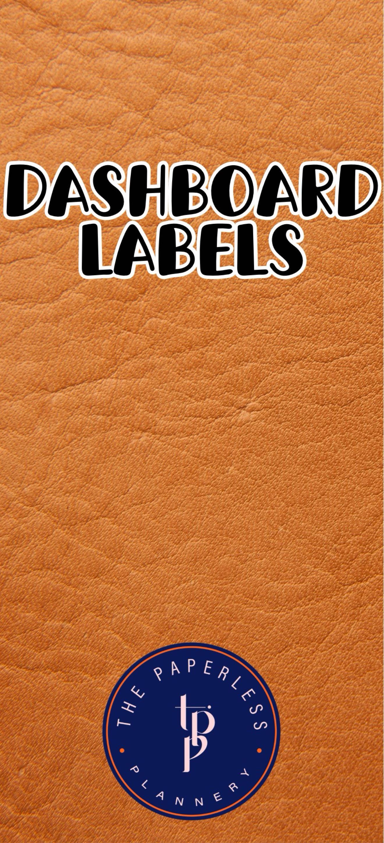 Dashboard Labels Digital Stickers - Etsy