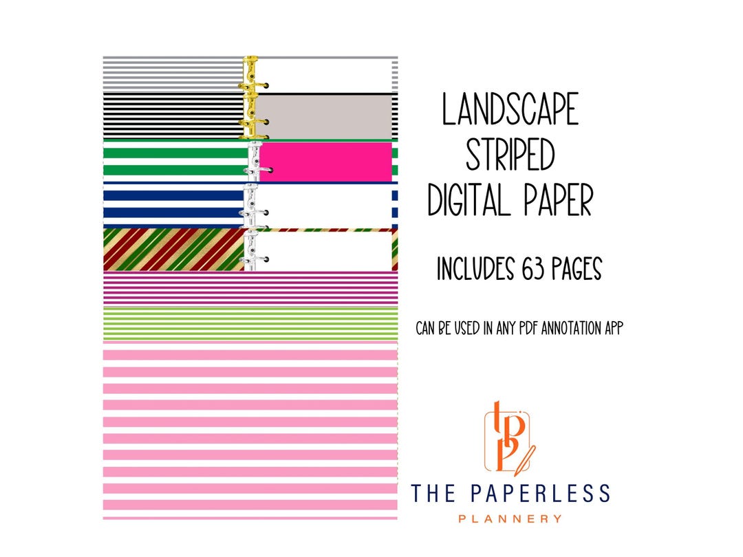 Landscape Striped Digital Paper - Etsy