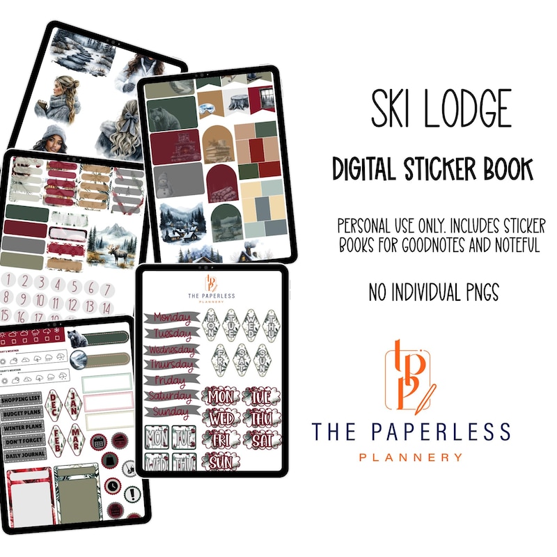 Ski Stickers Planner - Etsy