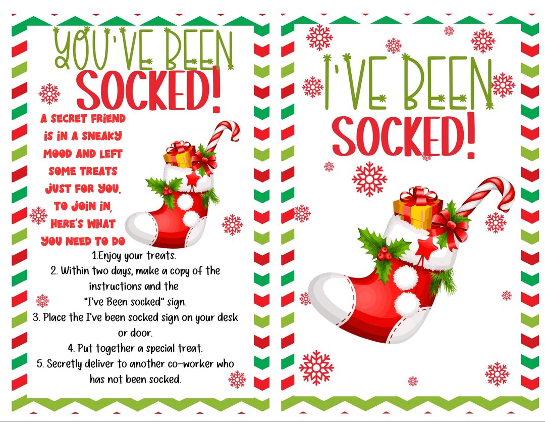 You’ve Been Socked-holiday Game - Etsy