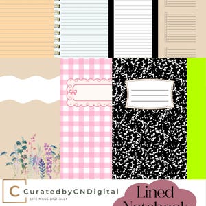 Lined Notebook Paper Bundle - Etsy