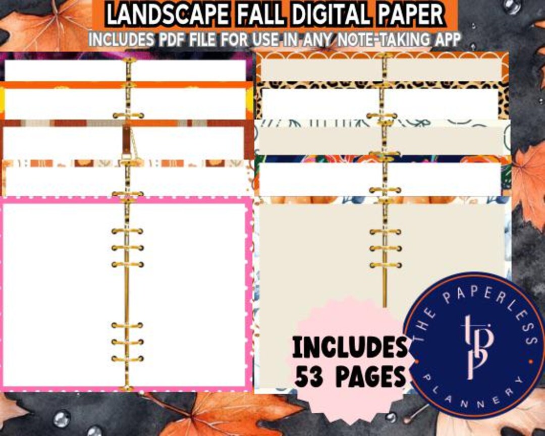 Landscape Fall Digital Paper - Etsy