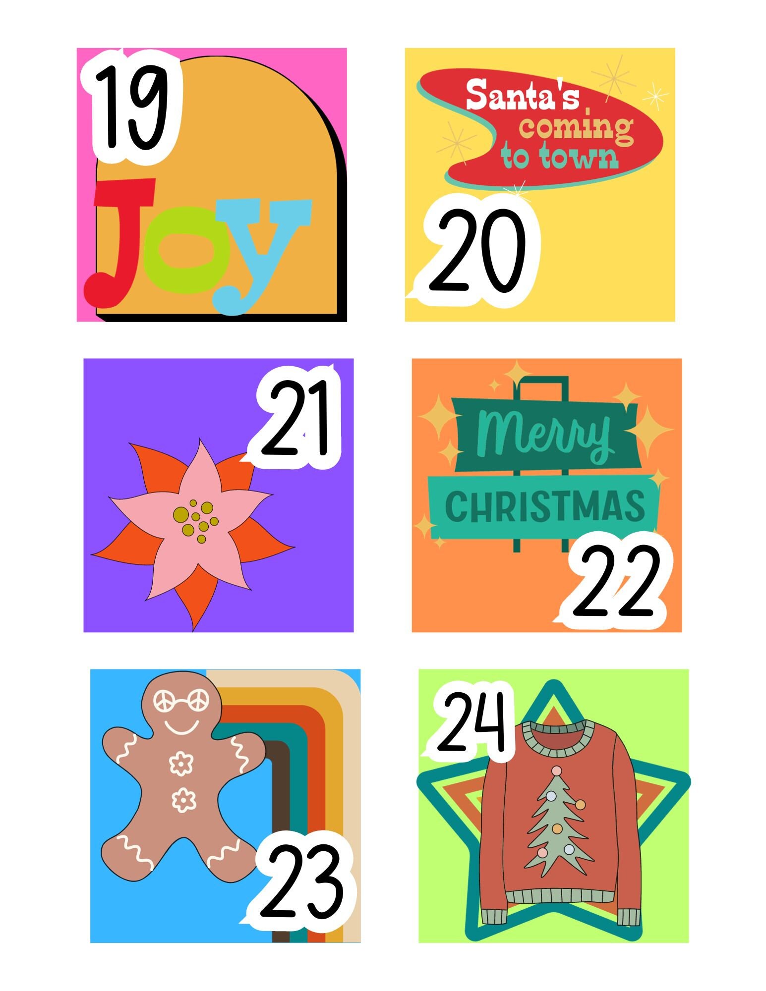 Printable Advent Calendar - Etsy