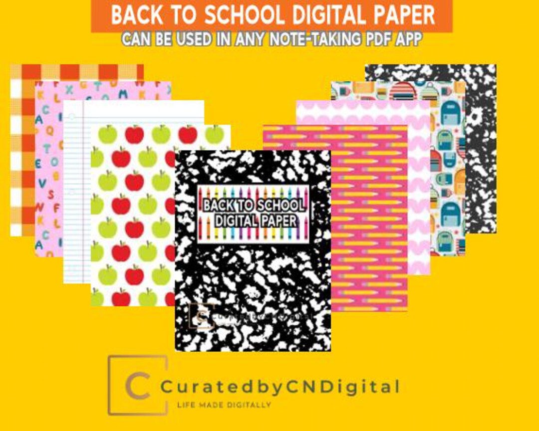Back to School Digital Paper - Etsy