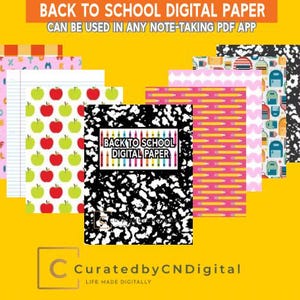 Back to School Digital Paper - Etsy