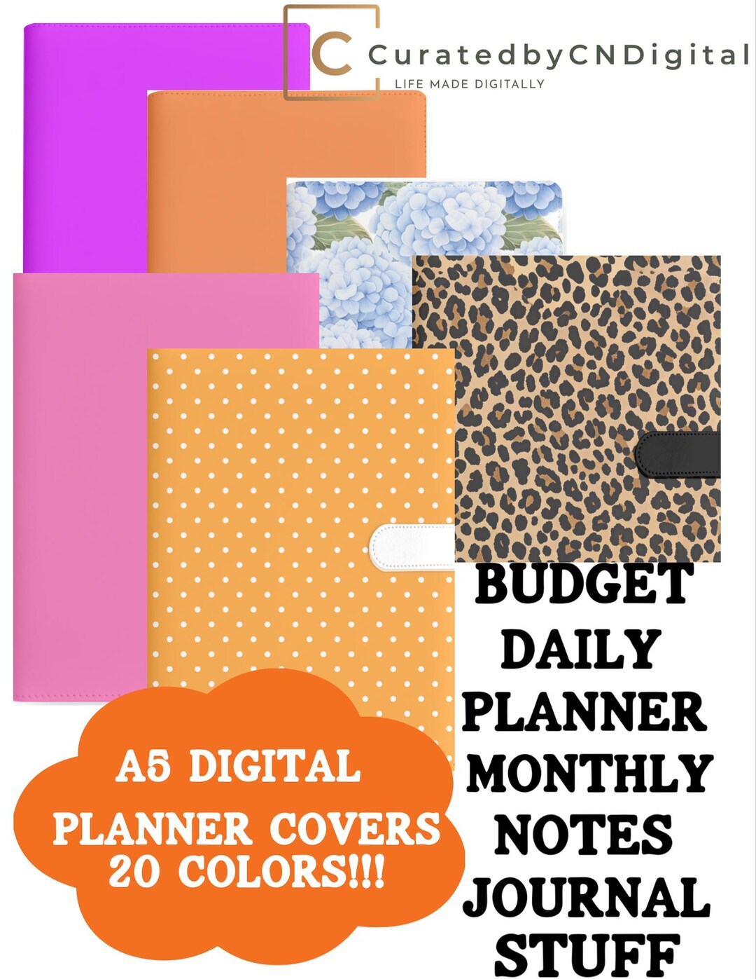 Digital ‘A5’ Planner Covers - Etsy