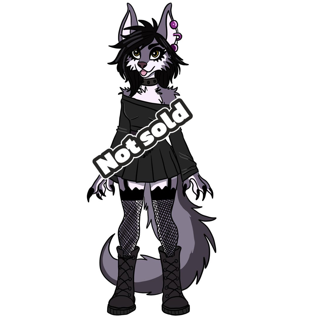 Furry Wolf Adopt Goth Girl - Etsy