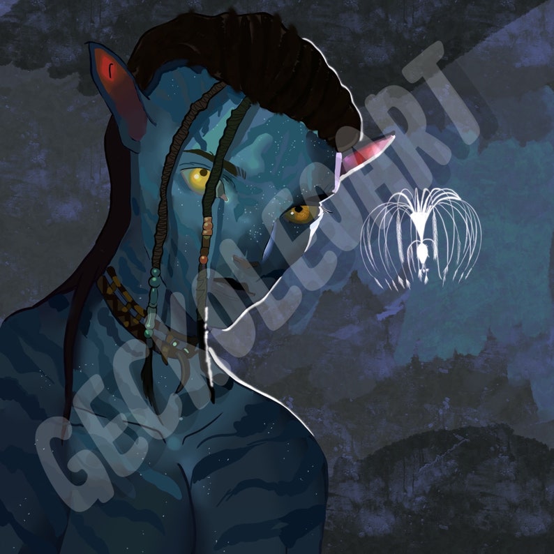 Digital Drawing of Lo'ak Avatar: the Way of Water Sci-fi Na'vi Art - Etsy