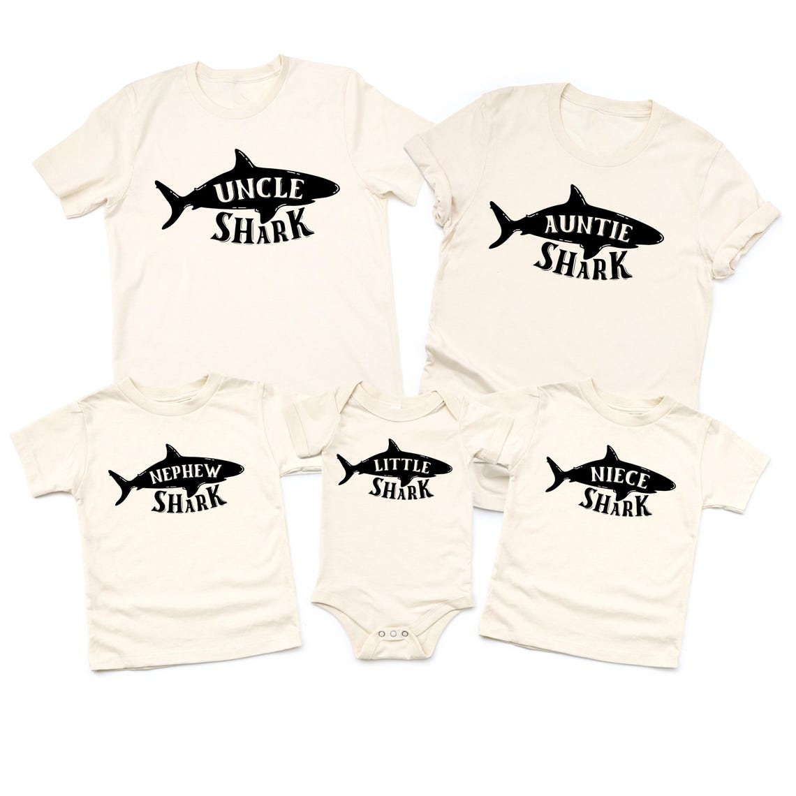 Family Shark Shirts, Family Matching Outfit, Shark Theme Birthday Party ...