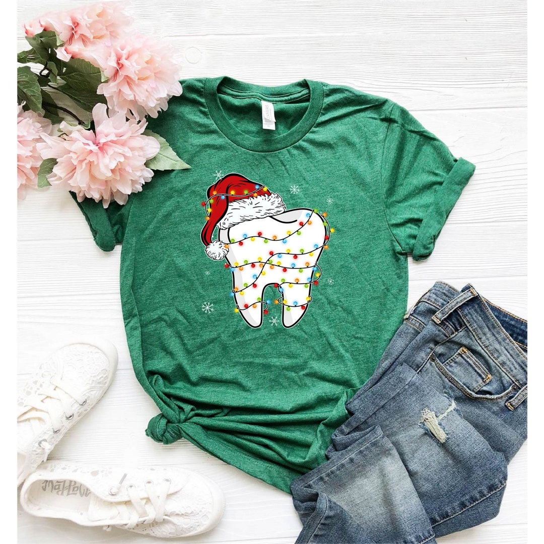 Funny Christmas Teeth T-shirt, Dentist Shirt, Christmas Gift for ...