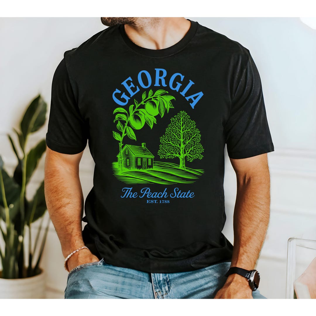 Georgia Shirt, the Peach State Shirt, Georgia State Tee, US States ...